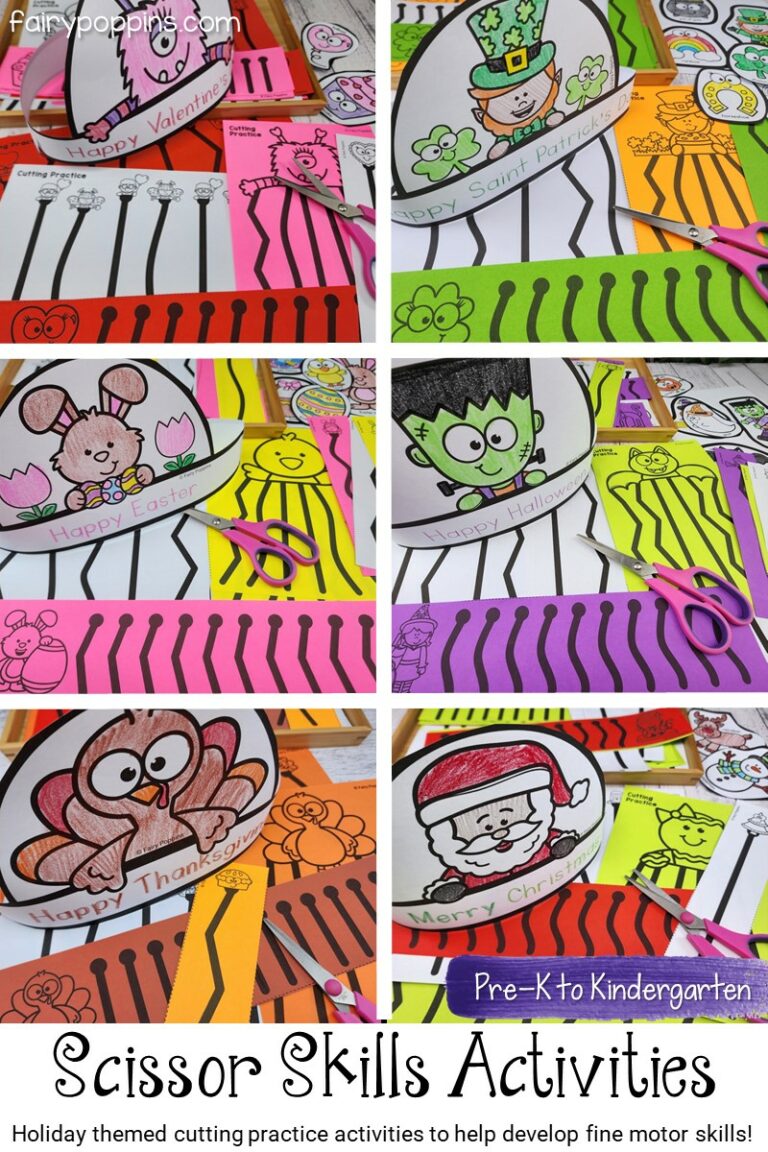 Scissor Skills & Cutting Practice Activities for Kids - Fairy Poppins