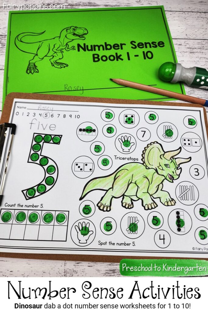 Kindergarten Number Sense Activities (1-10) - Fairy Poppins