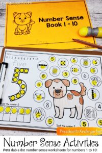 Kindergarten Number Sense Activities (1-10) - Fairy Poppins