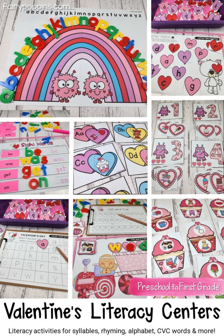 Valentine's Day Literacy Activities for Kids - Fairy Poppins