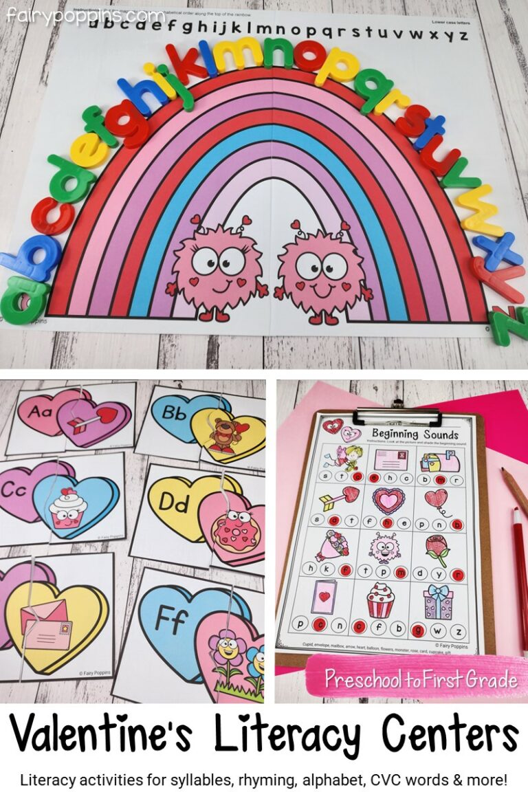 Valentine's Day Literacy Activities for Kids - Fairy Poppins