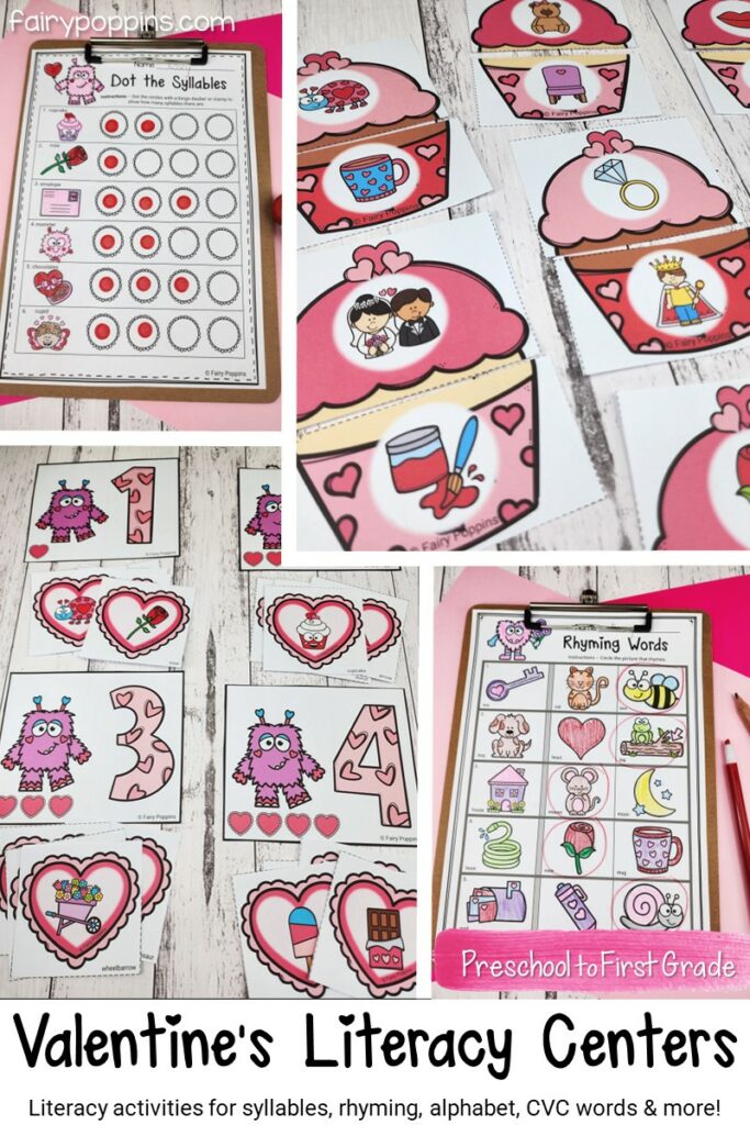Valentine's Day Literacy Activities for Kids - Fairy Poppins