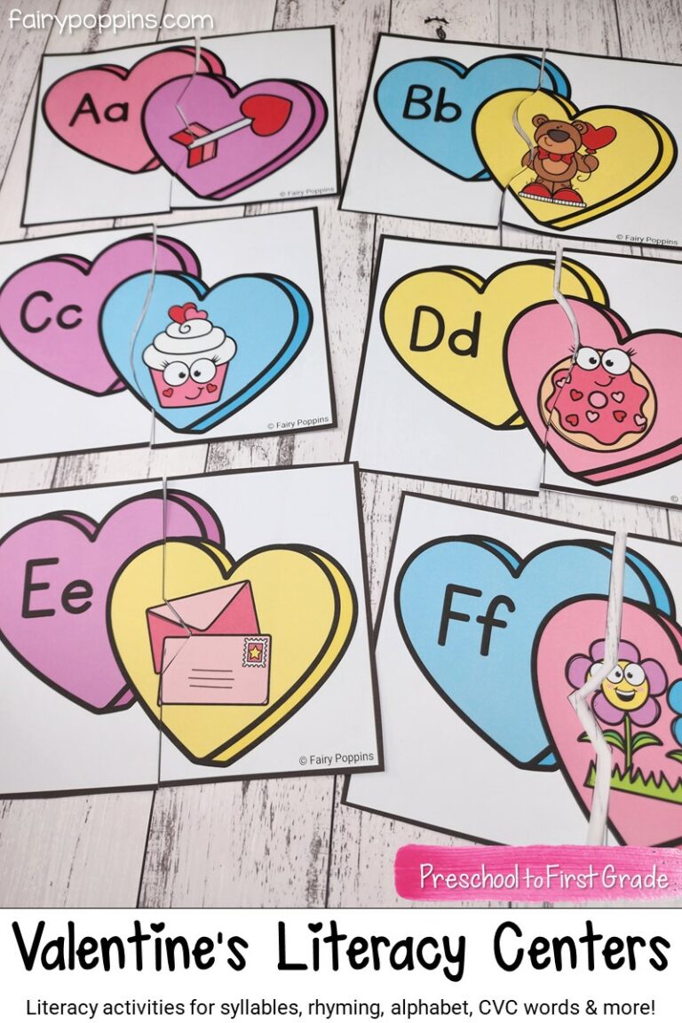 Valentine's Day Literacy Activities for Kids - Fairy Poppins