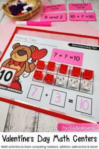 Valentine's Day Math Centers for Kindergarten - Fairy Poppins