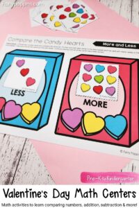 Valentine's Day Math Centers for Kindergarten - Fairy Poppins
