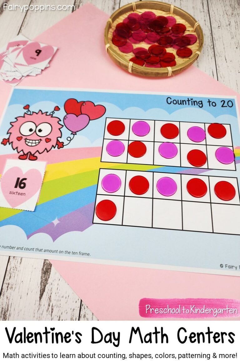 Valentine's Day Math Activities for Kids - Fairy Poppins