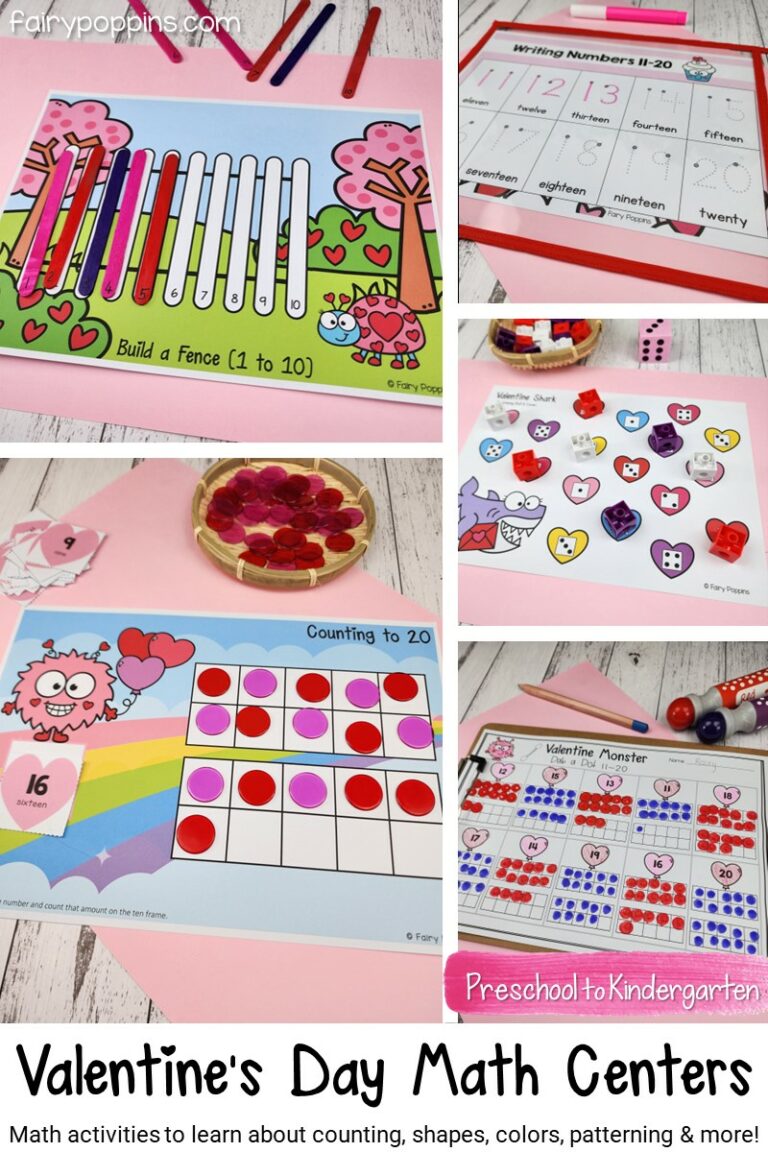 Valentine's Day Math Activities for Kids - Fairy Poppins