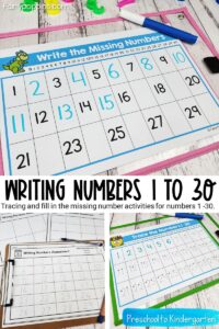 Tracing Numbers Practice for Kids - 1 to 30 - Fairy Poppins