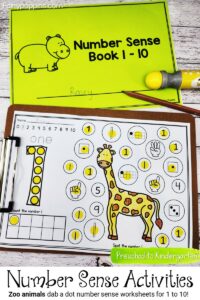 Kindergarten Number Sense Activities (1-10) - Fairy Poppins