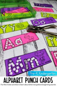 Alphabet Hole Punch Cards - Fairy Poppins