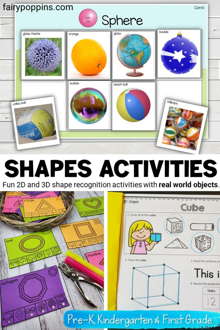 Shapes Activities with Real World Objects - Fairy Poppins
