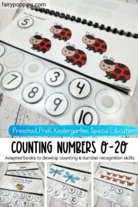 Adapted Number Books for Counting 0-20 (0-10) - Fairy Poppins