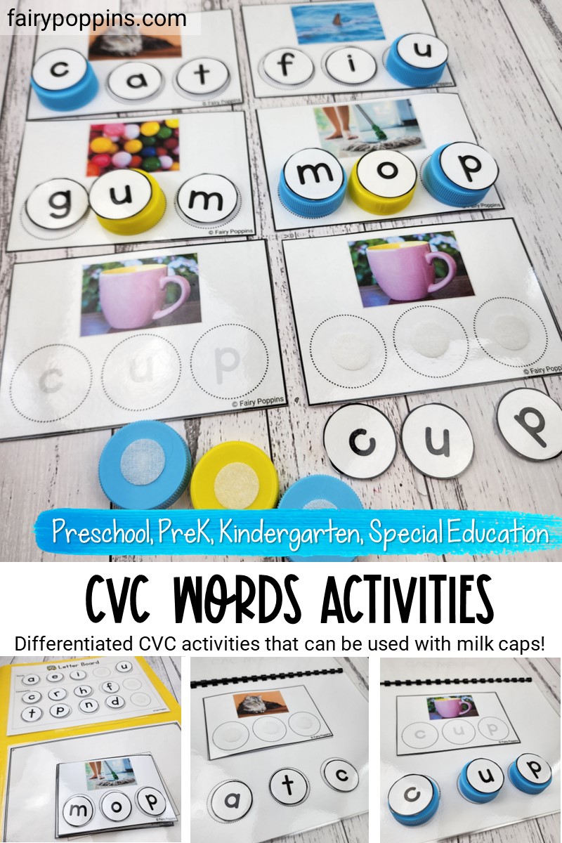 Phonics Activities With Milk Caps (Bottle Lids) - Fairy Poppins