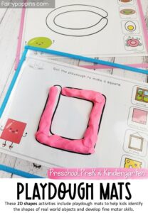 2D Shapes Playdough Mats - Fairy Poppins