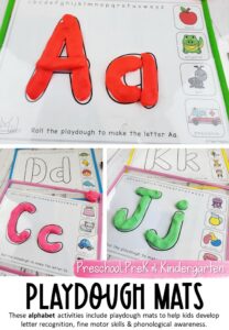 Alphabet Playdough Mats - Fairy Poppins