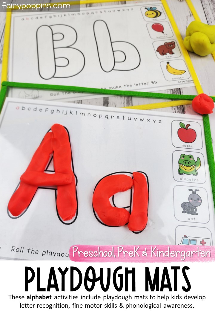 Alphabet Playdough Mats - Fairy Poppins