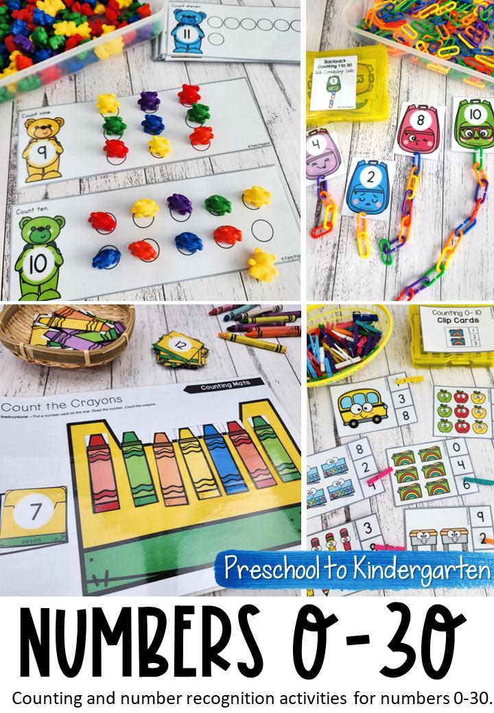 Hands On Counting and Number Activities (0-30) - Fairy Poppins