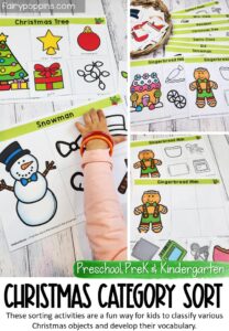 Christmas Category Sorting Activities - Fairy Poppins
