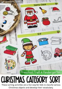 Christmas Category Sorting Activities - Fairy Poppins