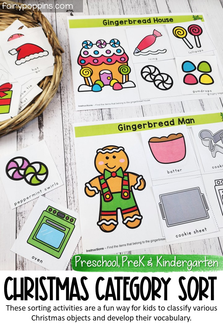 Christmas Category Sorting Activities - Fairy Poppins