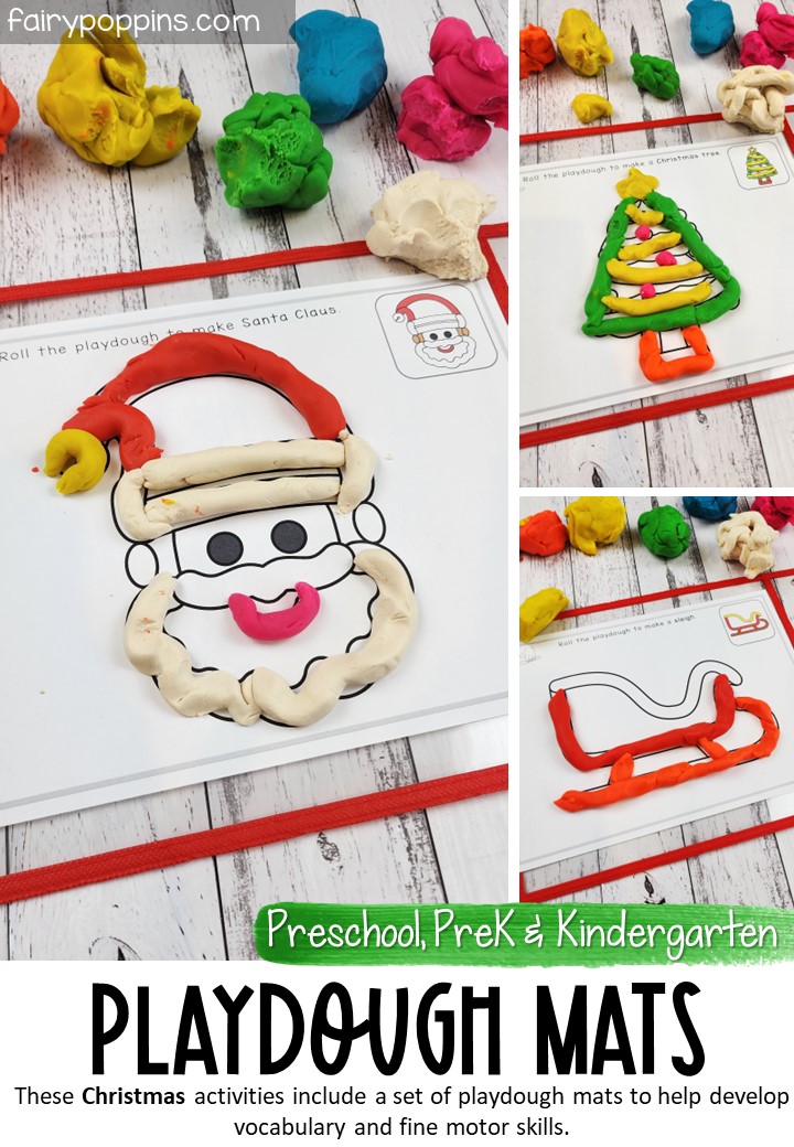 Holiday Playdough Mats - Fairy Poppins