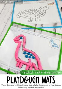 Dinosaur Playdough Mats - Fairy Poppins