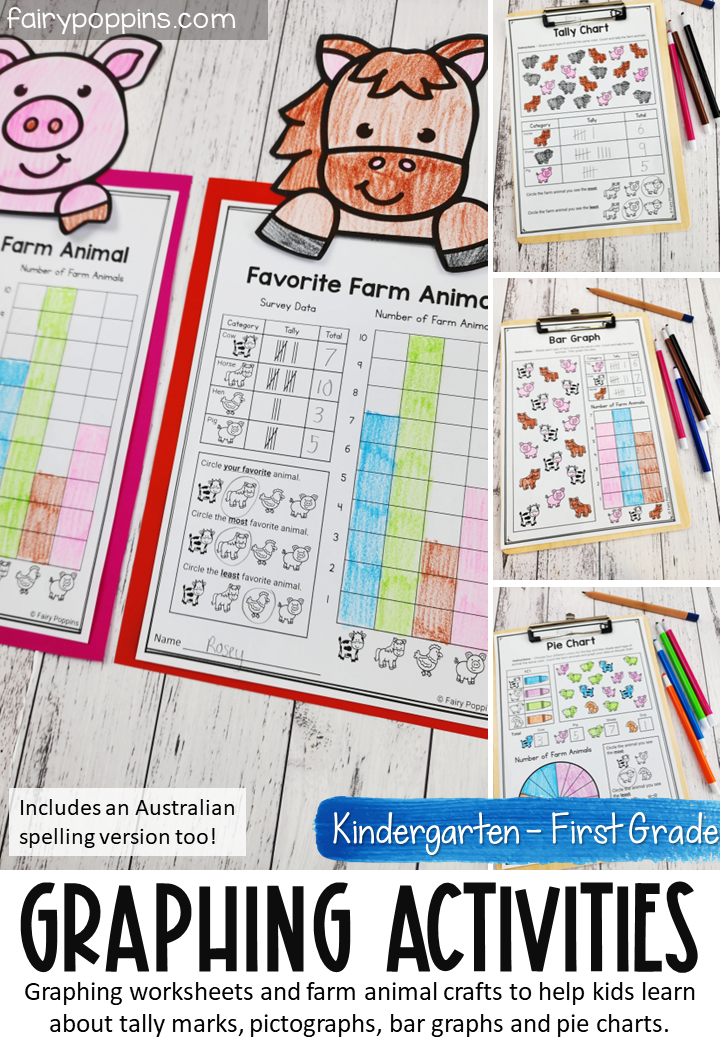 Graphing Activities for Kindergarten & First Grade - Fairy Poppins