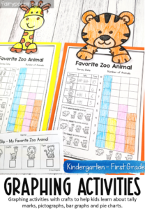 Graphing Activities for Kindergarten & First Grade - Fairy Poppins