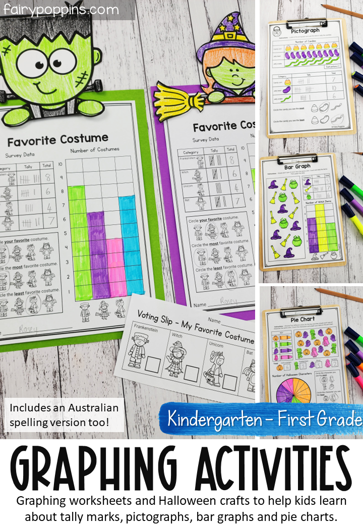 Graphing Activities for Kindergarten & First Grade - Fairy Poppins