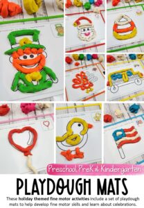 Holiday Playdough Mats - Fairy Poppins