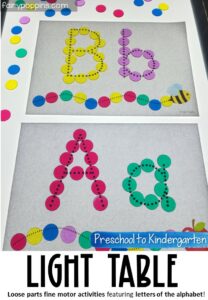 Light Table Activities Using Loose Parts - Fairy Poppins