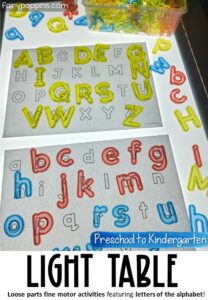 Light Table Activities Using Loose Parts - Fairy Poppins