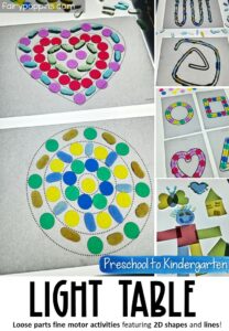 Light Table Activities Using Loose Parts - Fairy Poppins