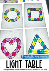 Light Table Activities Using Loose Parts - Fairy Poppins