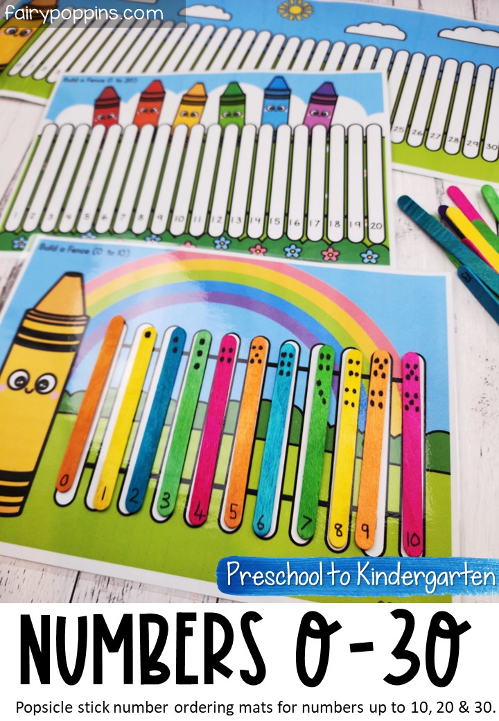 Hands On Counting and Number Activities (0-30) - Fairy Poppins