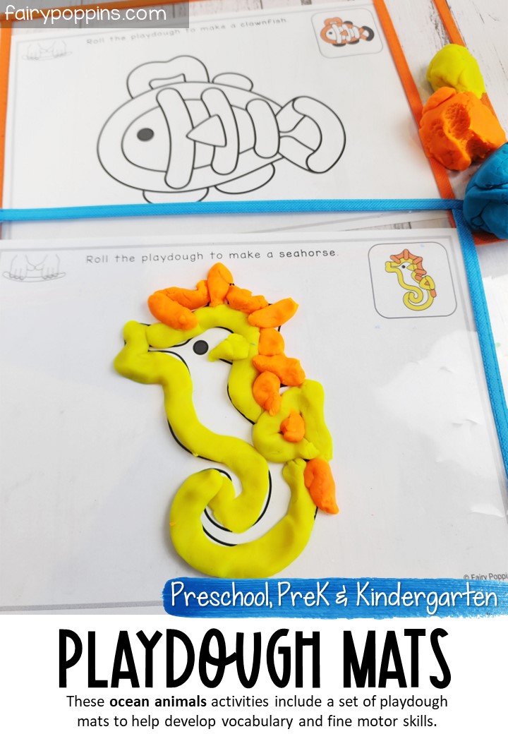 Ocean Playdough Mats - Fairy Poppins