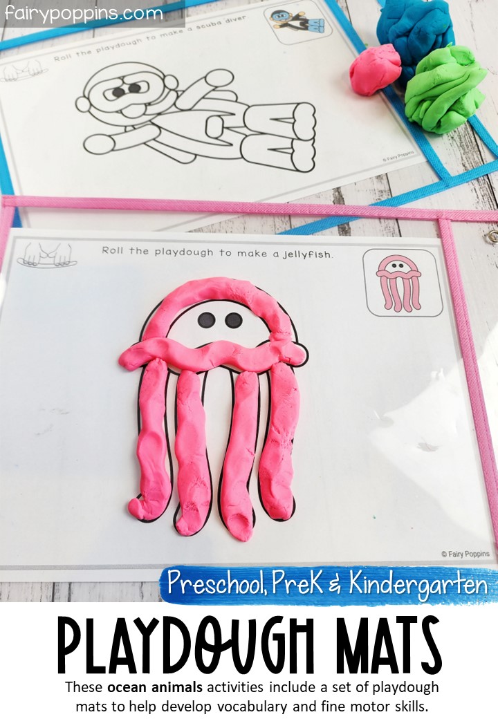 Ocean Playdough Mats - Fairy Poppins
