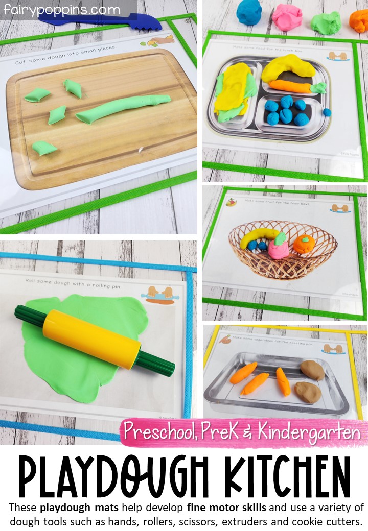 Printable Playdough Mats for Preschool, PreK and Kindergarten - Fairy ...