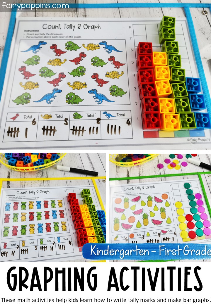 Graphing Activities for Kindergarten and First Grade - Fairy Poppins