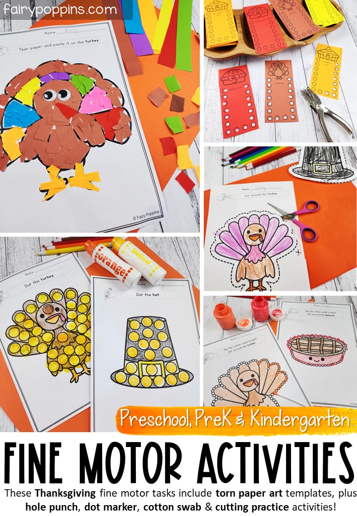 Fine Motor Activities for PreK, Preschool & Kindergarten - Fairy Poppins