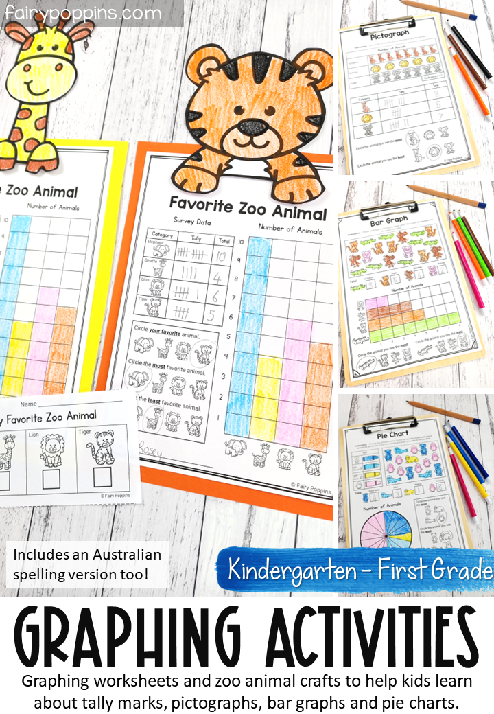 Graphing Activities for Kindergarten & First Grade - Fairy Poppins