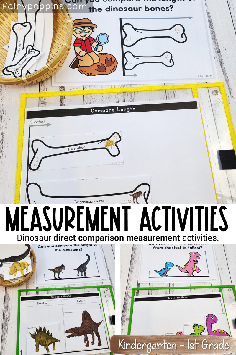 Dinosaur Measurement Activities for Kindergarten and First Grade ...