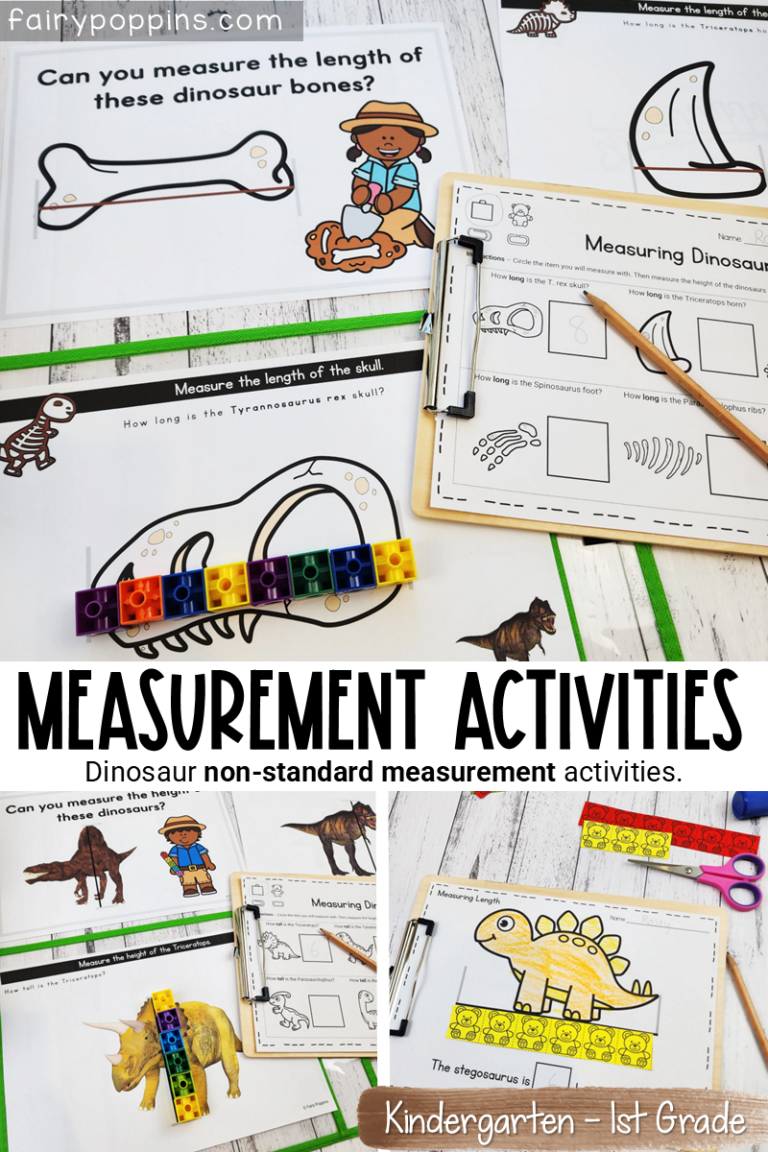 Dinosaur Measurement Activities for Kindergarten and First Grade ...