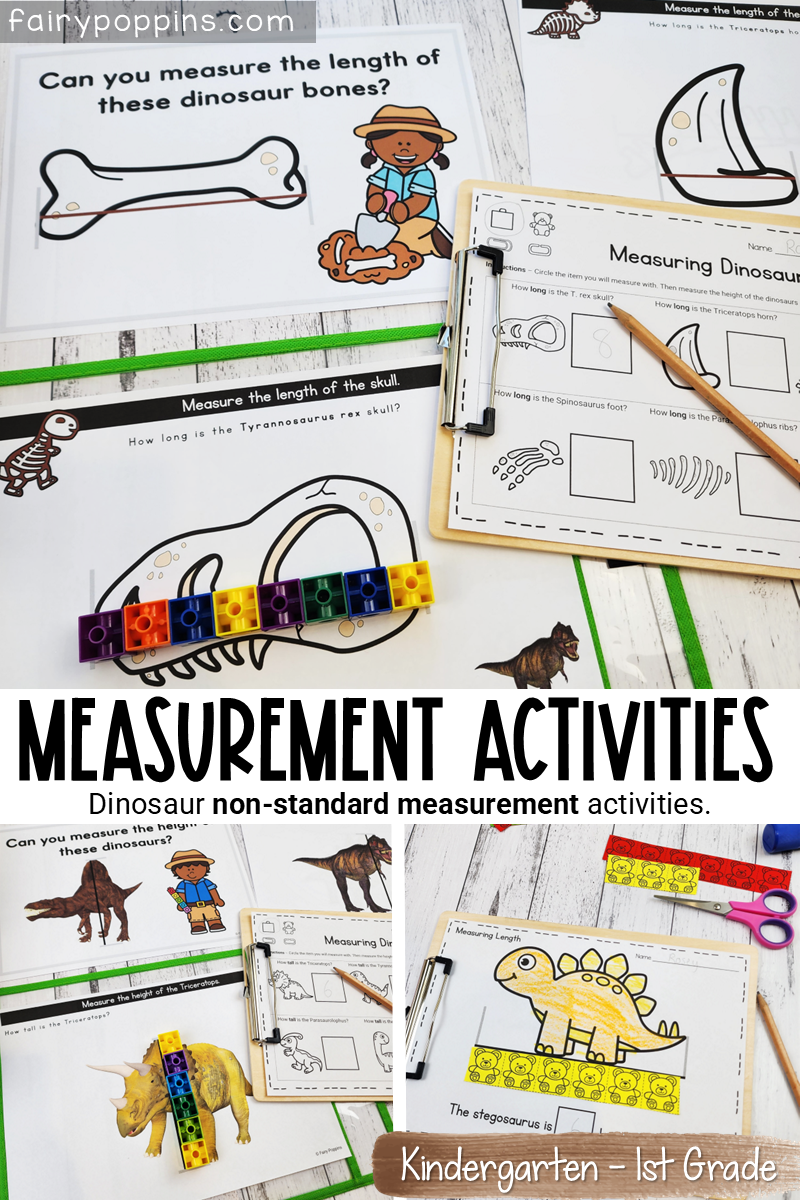 Dinosaur Measurement Activities for Kindergarten and First Grade ...