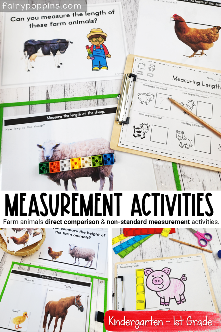 Farm Animal Measurement Activities for Young Learners - Fairy Poppins