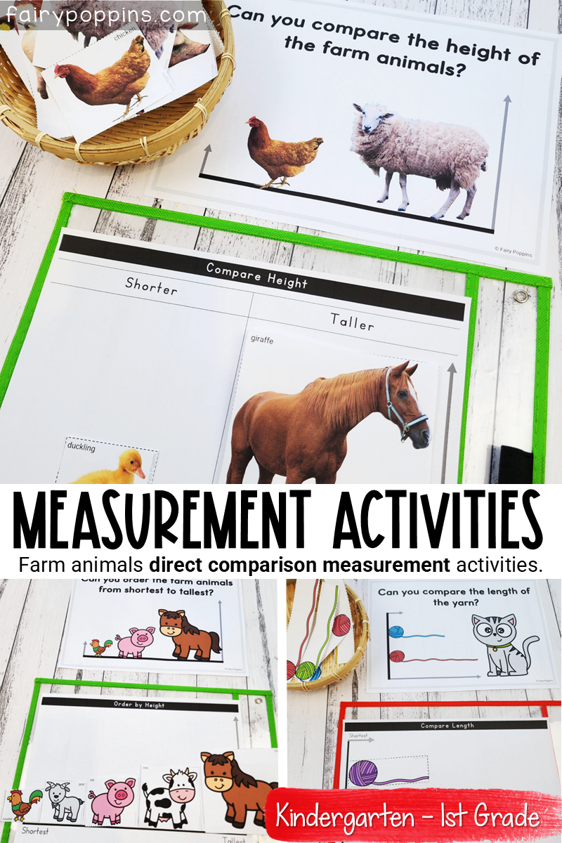 Farm Animal Measurement Activities for Young Learners - Fairy Poppins