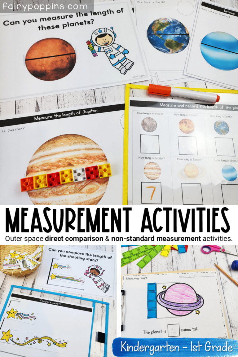 Space Measurement Activities for Kindergarten and First Grade - Fairy ...