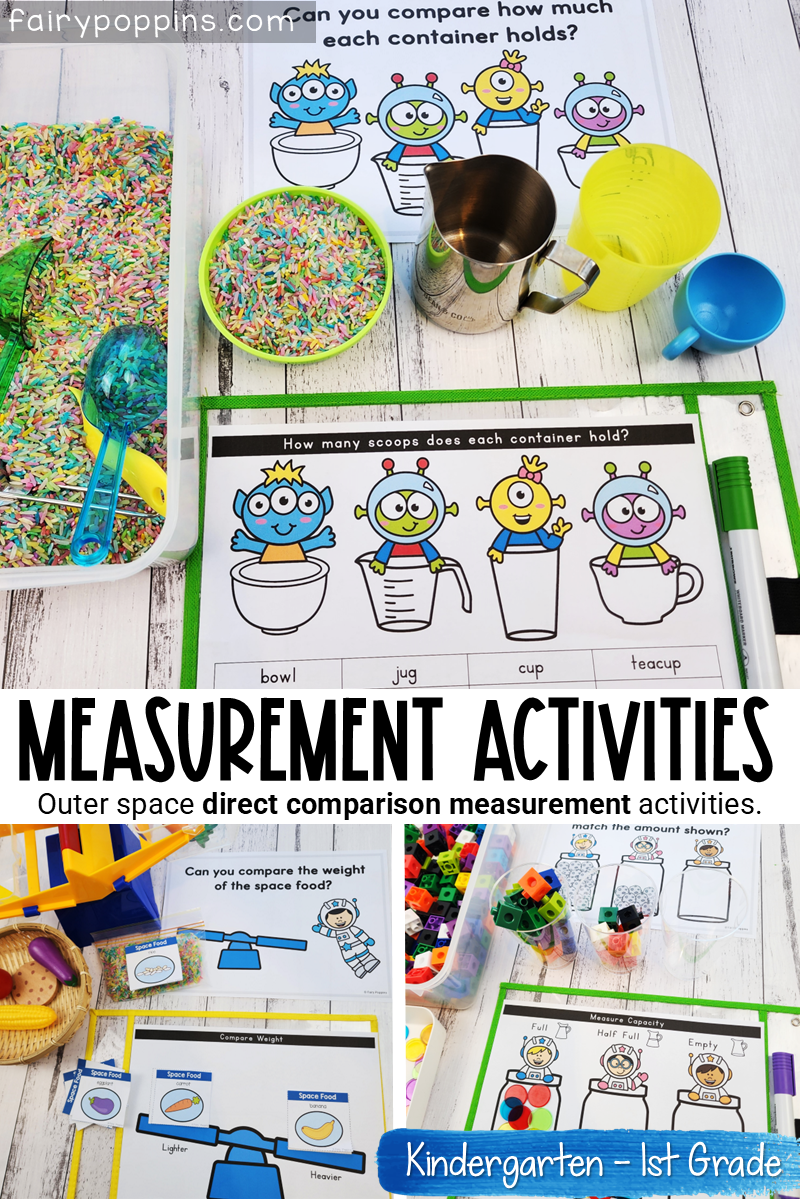 Space Measurement Activities for Kindergarten and First Grade - Fairy ...