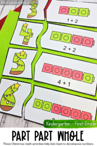 Christmas Part-Part-Whole Activities: Decomposing Numbers to 10 - Fairy ...