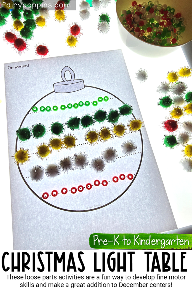 Enhance Fine Motor Skills with Christmas Light Table Activities - Fairy ...
